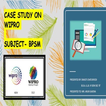 Case Study on WIPRO | PPTX