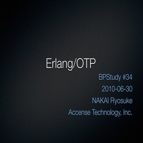 Erlang/OTP | PDF