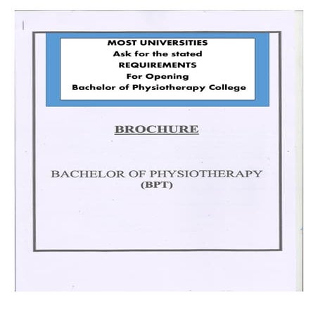 Setting Up a Physiotherapy College | PDF