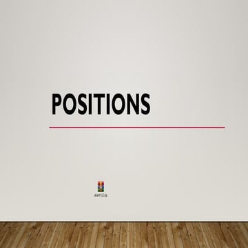 MEDICAL POSITIONS IN THERAPEUTIC CARE, FON | PPTX