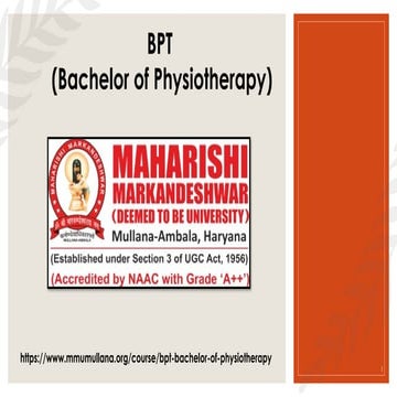 BPT (Bachelor of Physiotherapy) Course.pptx