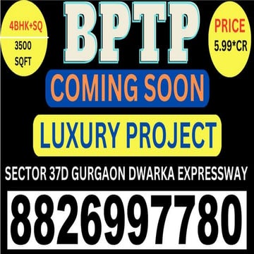 BPTP LTD Launching Soon Only Single Size Apartments in Entire Project ...