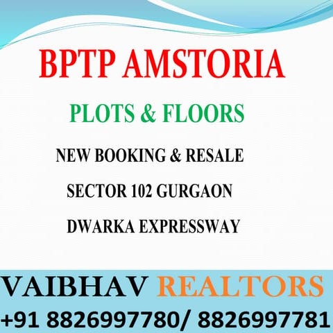 BPTP AMSTORIA Plot Resale Hi Resale 225 Sq.yards 1.25 Cr. Dwarka ...