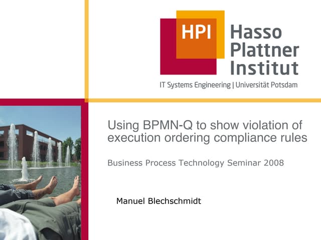 Using Bpmn Q To Show Violation Of Execution Ordering Compliance Rules Ppt 6940