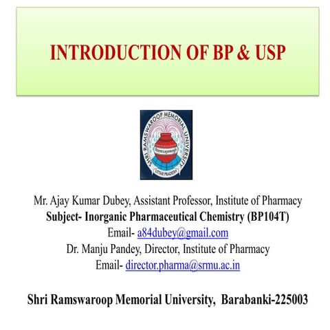 Bp & usp | PDF