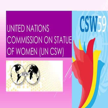 Bpw internation al and un csw | PPTX