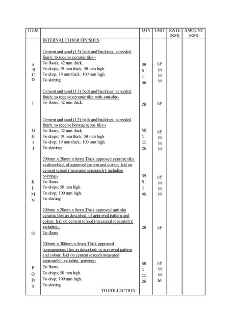 Bill of Quantities ( Door and Window ) | DOCX