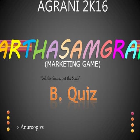 Bquiz (logo tagline & personality) | PPTX