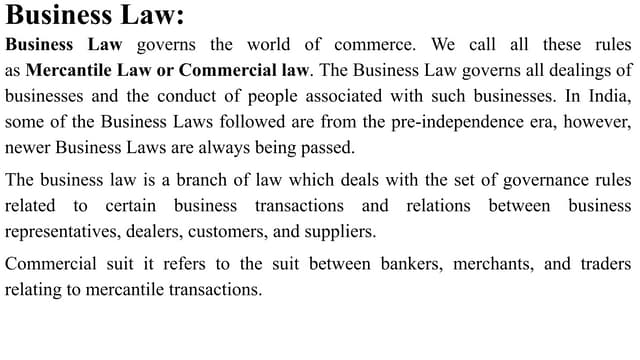 Business Law - Unit 1 | PDF