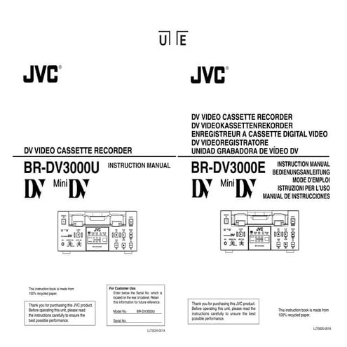 JVC BR-DV3000 | PDF