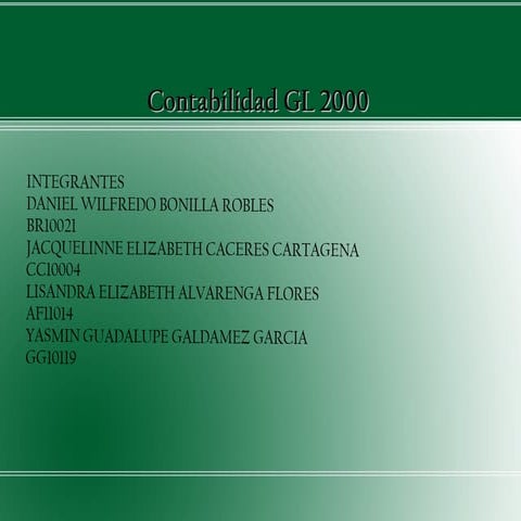 Contabilidad GL 2000 | ODP
