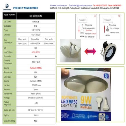 Br20,br30 ,br40 led light | PDF