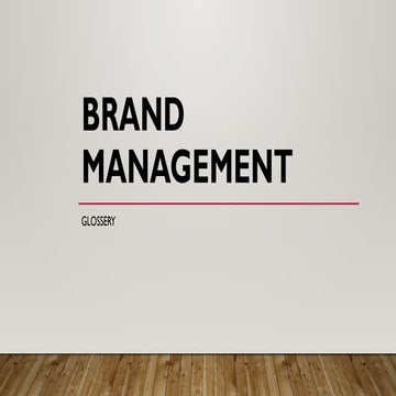 Braand management -glossory.pptx ( common terms used in brand ...