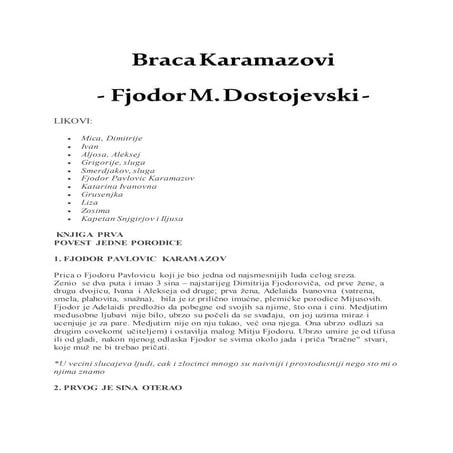 Braca karamazovi | DOCX