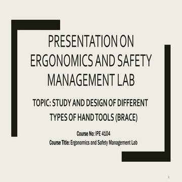 Brace hand tools design modification | PPTX
