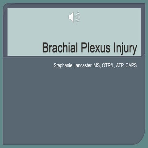 Brachial plexus injury | PPTX