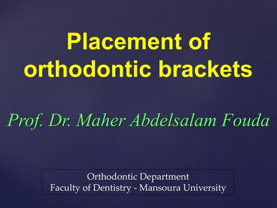 Orthodontic bracket Prescription chart | PDF | Oral care | Personal Care