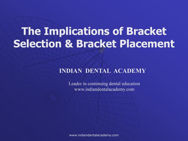 MBT TECHNIQUE - ORTHODONTIC EDUCATION FOR GENERAL PRACTITIONERS. | PDF