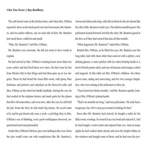 I See You Never by Ray Bradbury | PDF