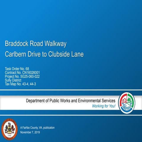 Braddock Road Walkway - Carlbern Drive to Clubside Lane | PPT