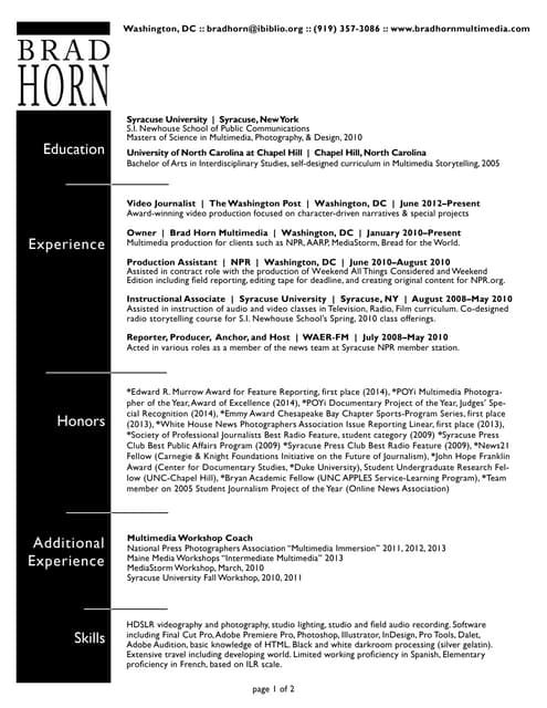 Doug Mitchell’s Resume | PDF