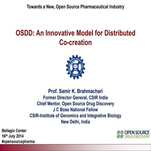 Open Source Pharma: OSDD: An innovative model for distributed co ...