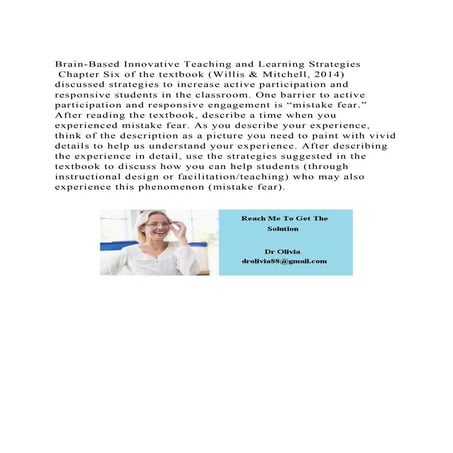 Brain-Based Innovative Teaching and Learning Strategies Chapter .docx