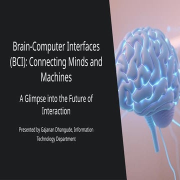 Brain-Computer-Interface : BCI for Seminar | PPTX