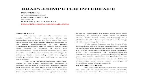 Brain computer interfaces in medicine | PDF