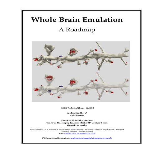 Brain emulation-roadmap-report | PDF