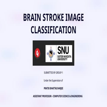 BRAIN-STROKE-IMAGE-CLASSIFICATION using neuro images | PPTX
