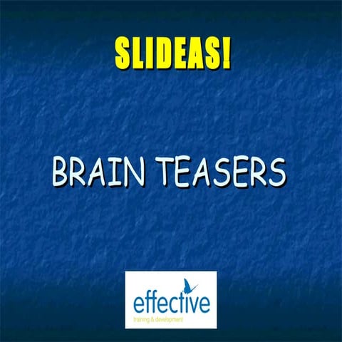 Brain Teasers | PPT