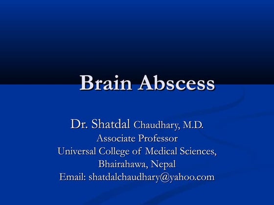Brain abscess | PPT
