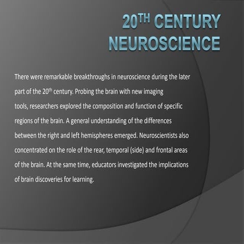Brain Based Research Overview Of Recent Neuroscience Pptx