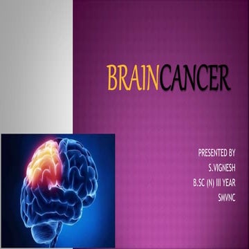 Brain cancer(Tumor) | PPTX