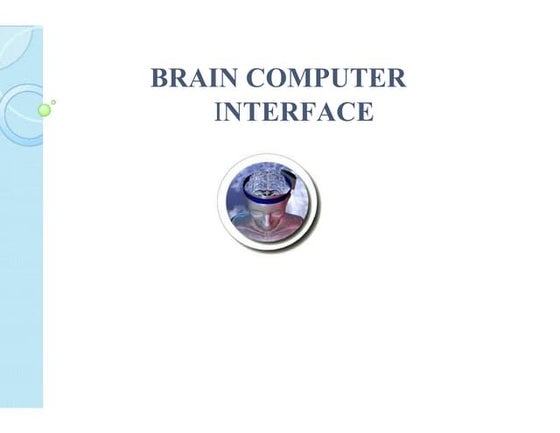 Brain computer interface | PPT | Brain and Nervous System Disorders | Diseases and Conditions