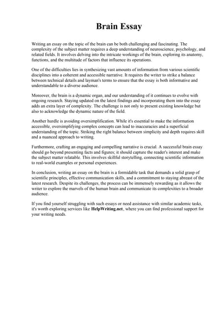 Human Brain Essay.pdf