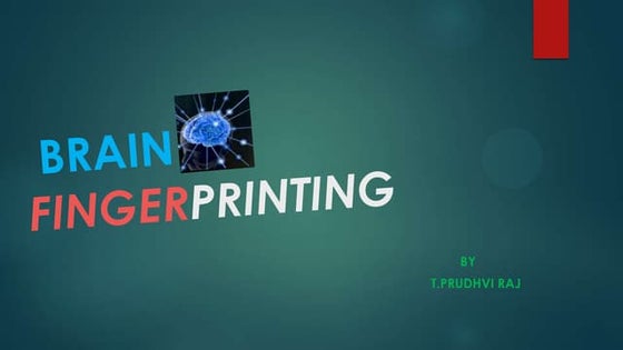 Brainfingerprinting | PPTX