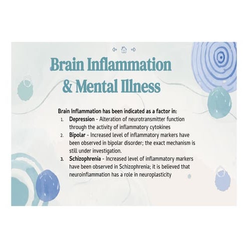 INFLAMMATION AND MENTAL health wellbeing | PPTX