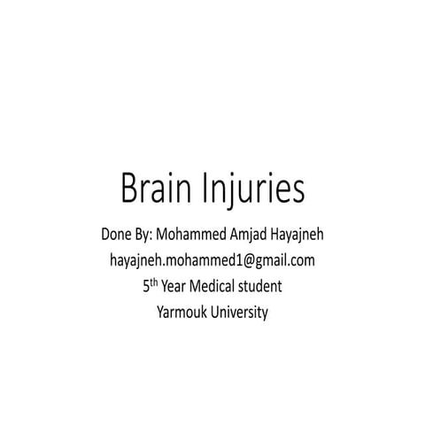 Brain injuries | PPT