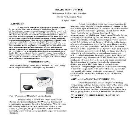 Brain port device | DOCX