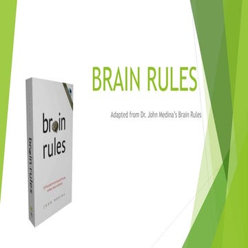 Brain Rules | PPTX | Brain and Nervous System Disorders | Diseases and ...