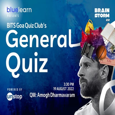 Brainstorm'22 General Quiz Finals - BITS Goa Quiz Club | QM: Amogh Dharmavaram | PDF