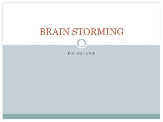 Brainstorming | PPT
