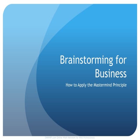Brainstorming for Business | PPT