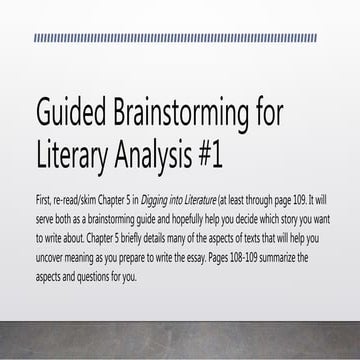 Brainstorming for essay 1 | PPT