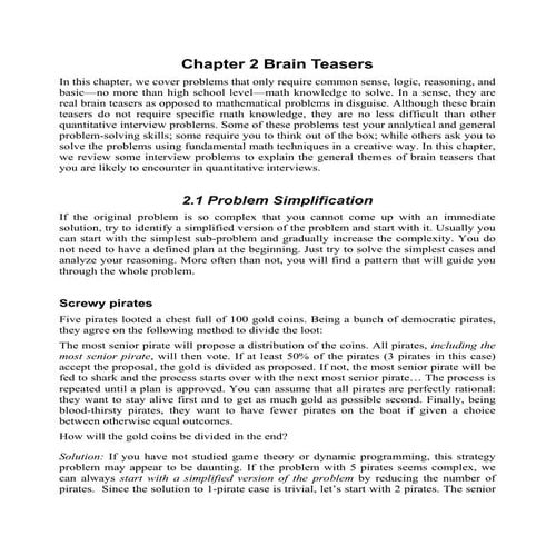 Brain teasers | PDF