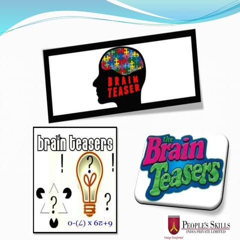 Interesting and funny Brain teasers | PPTX