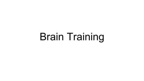 Brain Training | PDF