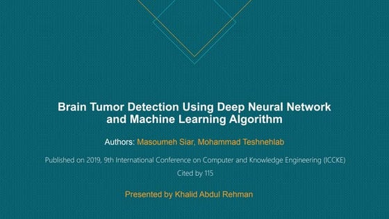 Brain Tumor Segmentation Using Enhanced U Net Model With Empirical Analysis Ppt